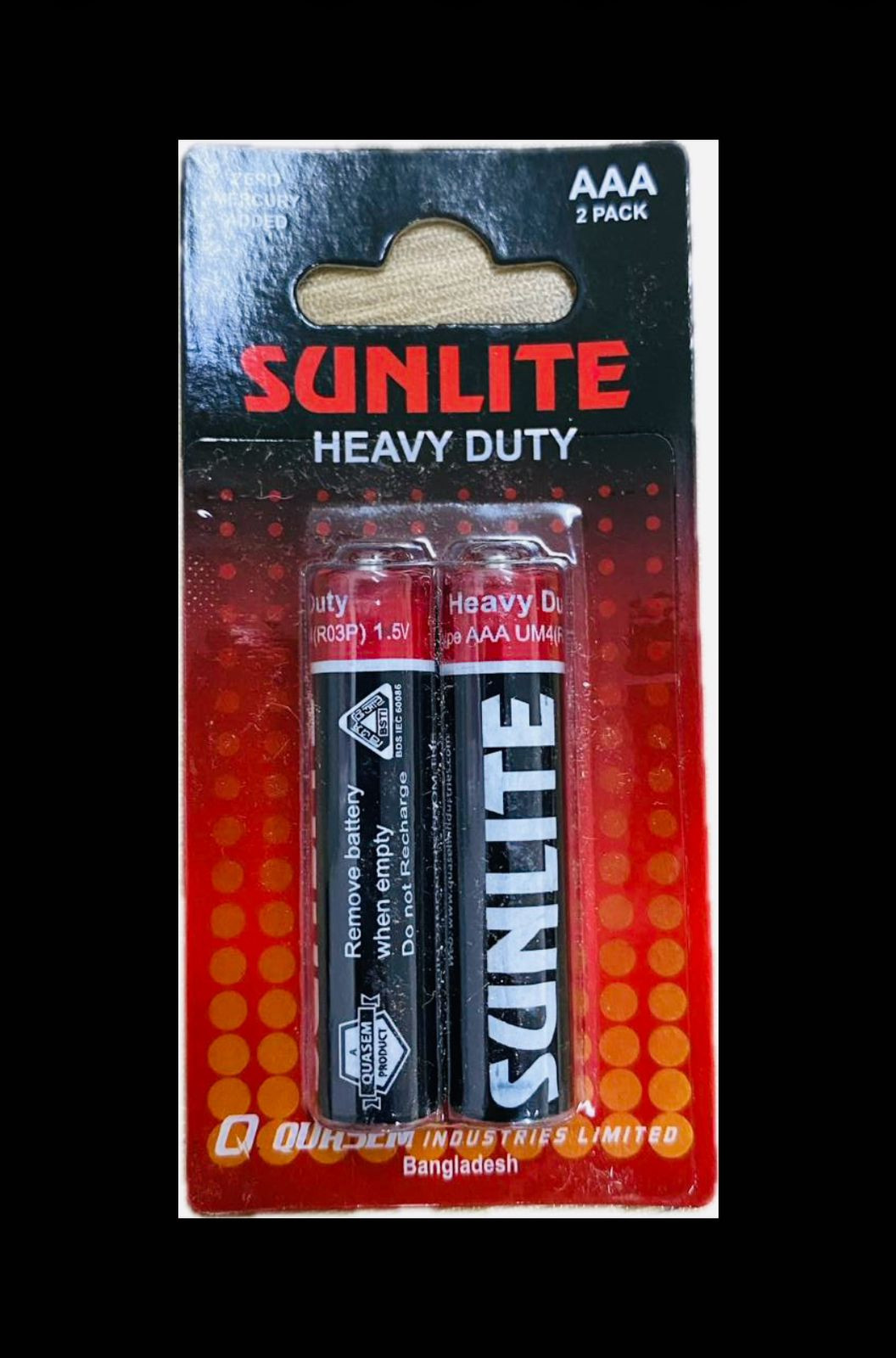 Sunlite Heavy Duty AAA Battery 2 pcs